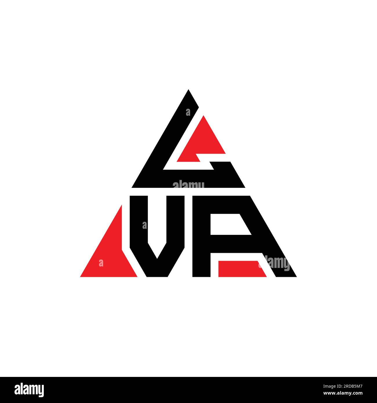LVA triangle letter logo design with triangle shape. LVA triangle logo ...
