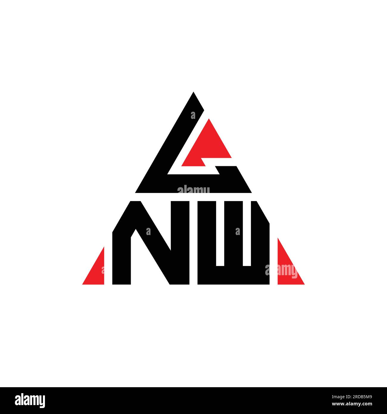 LNW triangle letter logo design with triangle shape. LNW triangle logo ...