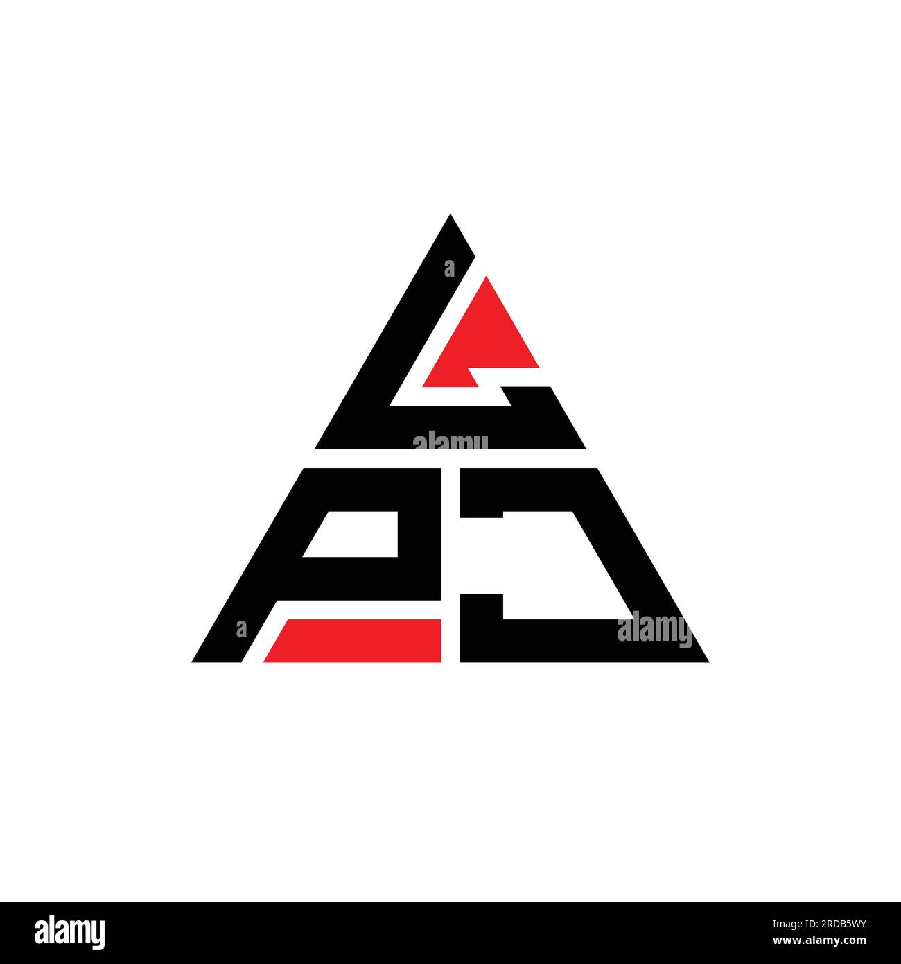 LPJ triangle letter logo design with triangle shape. LPJ triangle logo ...