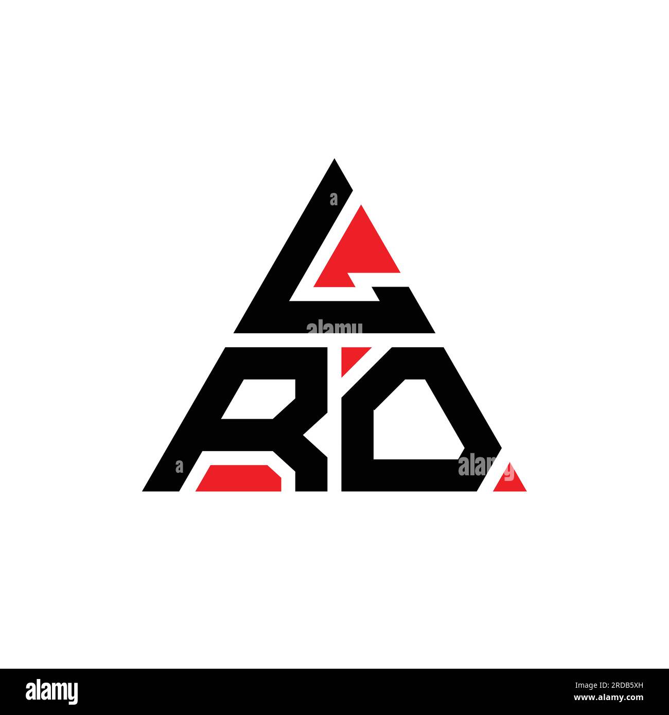 LRO triangle letter logo design with triangle shape. LRO triangle logo ...