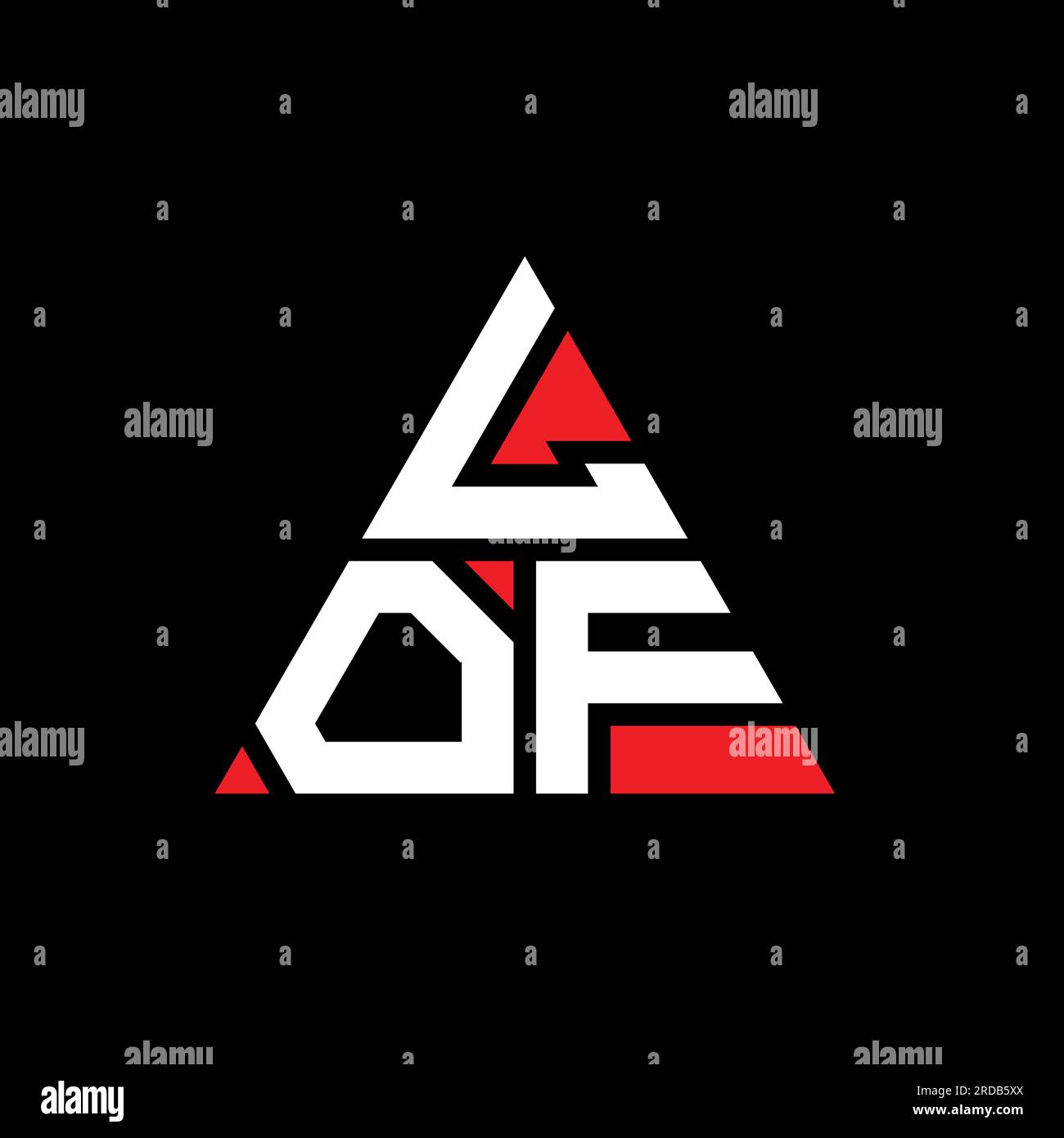 LOF triangle letter logo design with triangle shape. LOF triangle logo ...