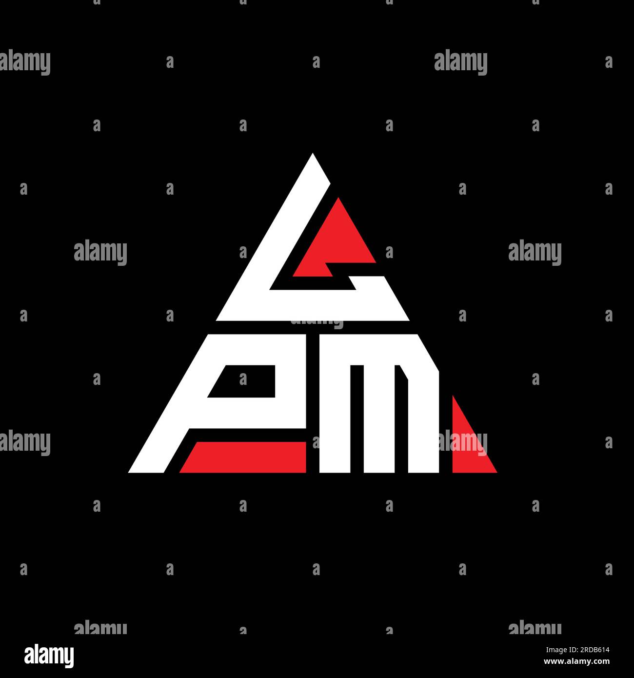 LPM triangle letter logo design with triangle shape. LPM triangle logo ...