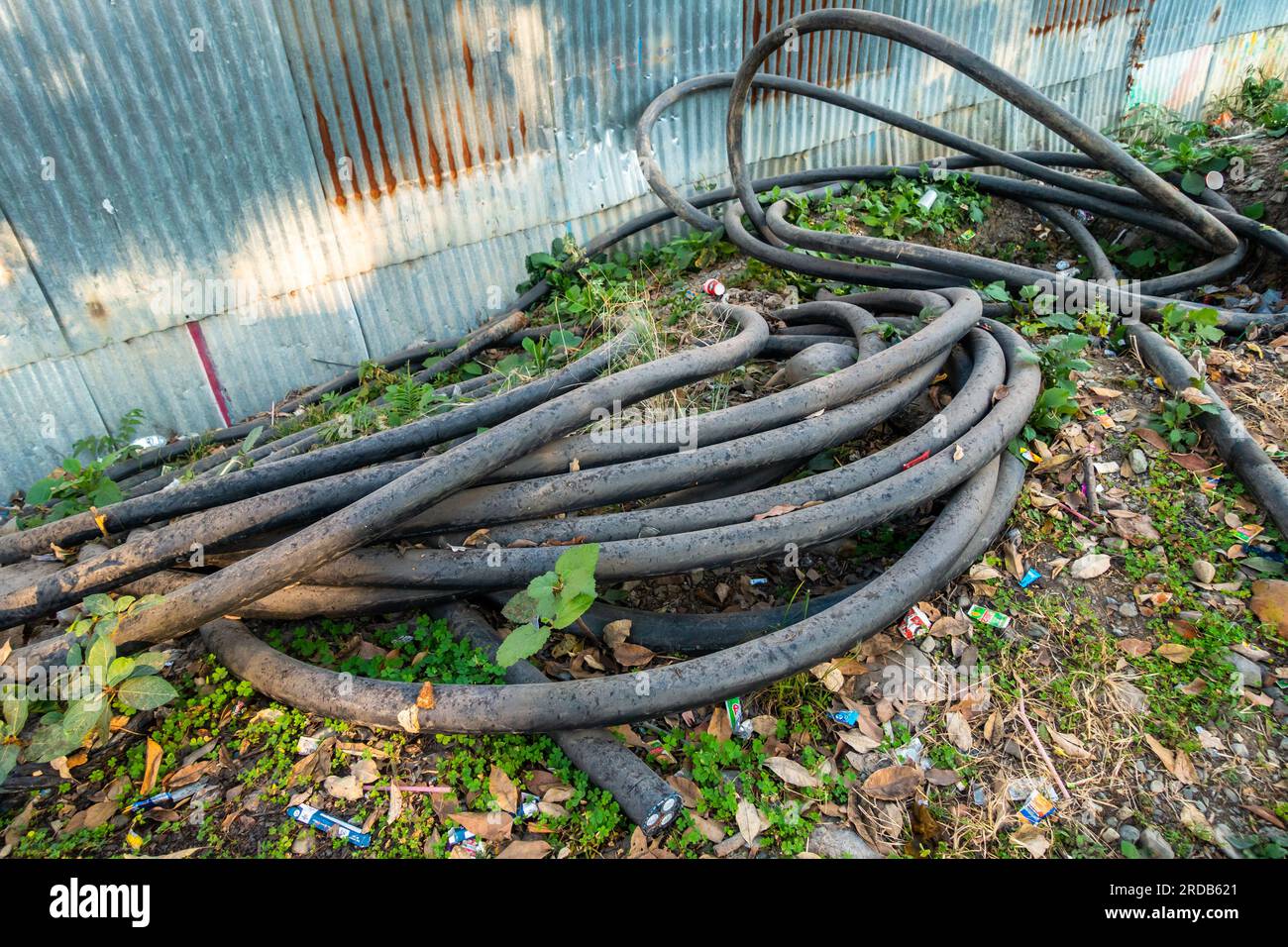 Bundles big fat underground connectivity cable. India Stock Photo - Alamy