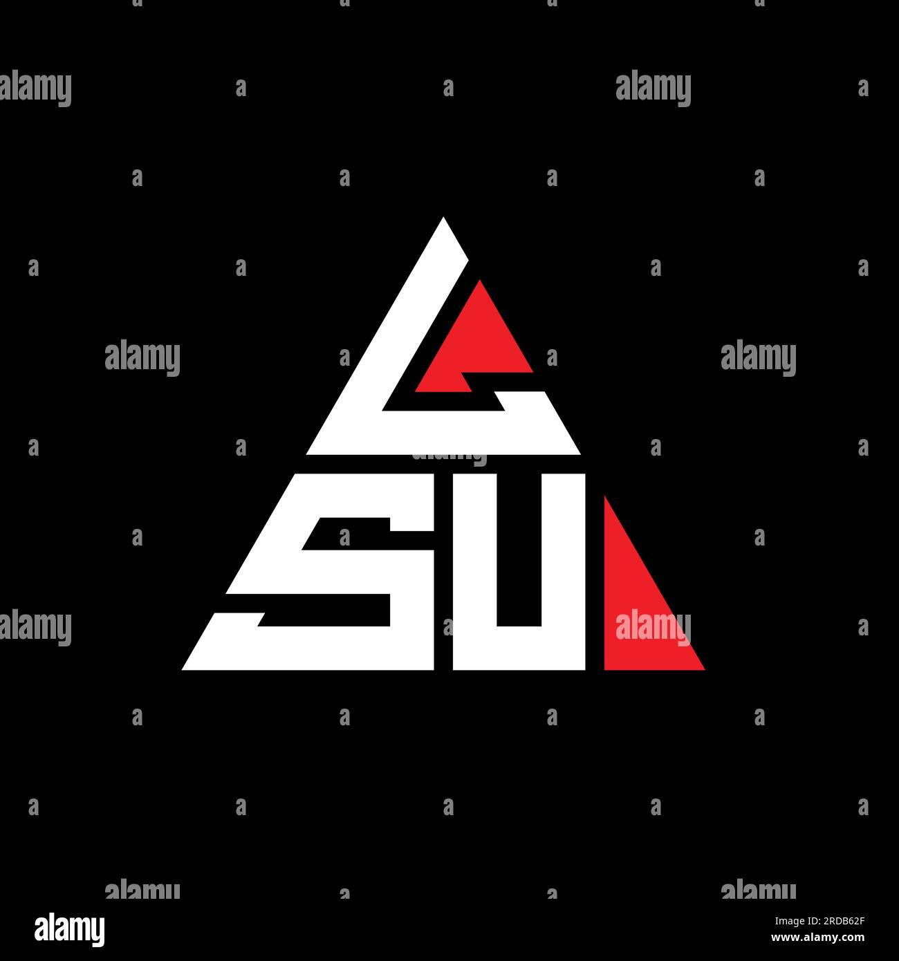LSU triangle letter logo design with triangle shape. LSU triangle logo ...