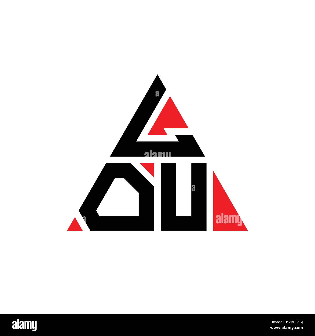 LOU triangle letter logo design with triangle shape. LOU triangle logo ...