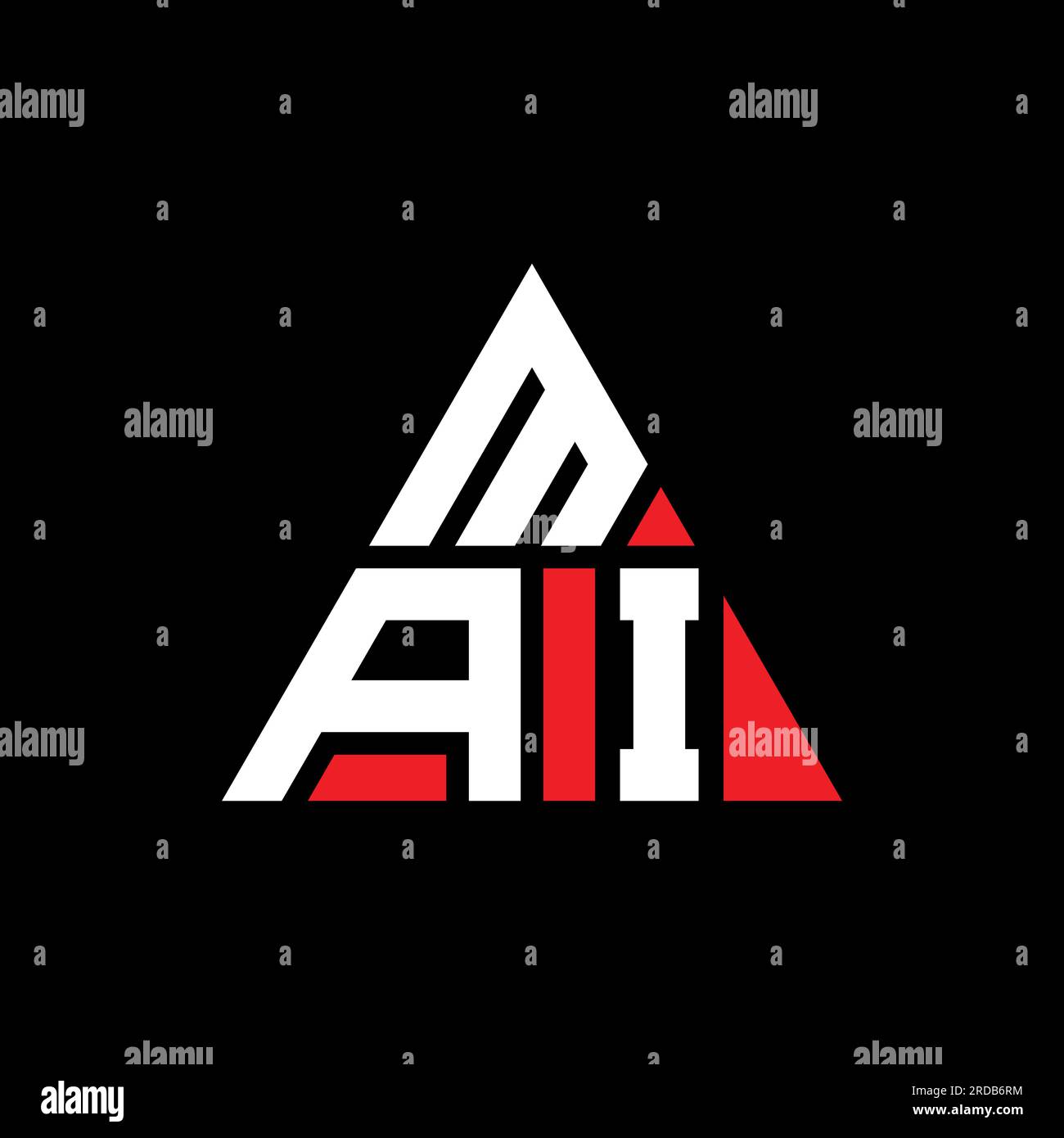 MAI triangle letter logo design with triangle shape. MAI triangle logo ...