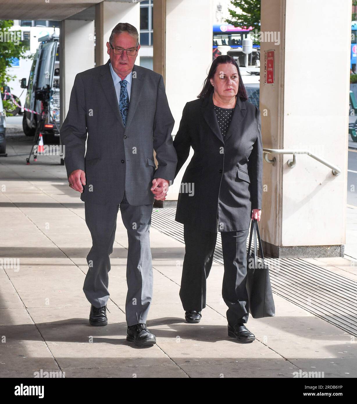 John and Susan Letby, the parents of nurse Lucy Letby, arrive at ...