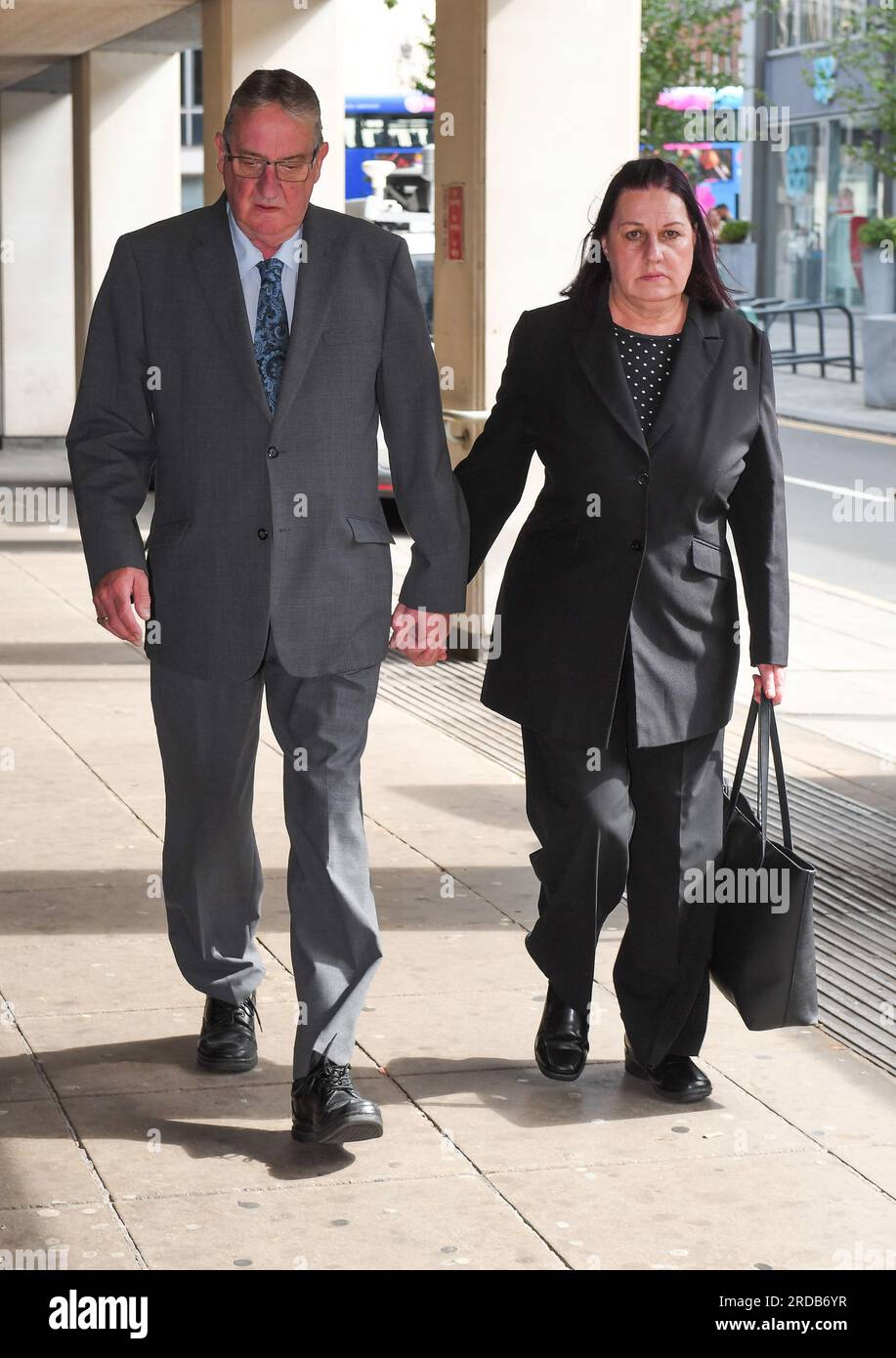 John and Susan Letby, the parents of nurse Lucy Letby, arrive at ...