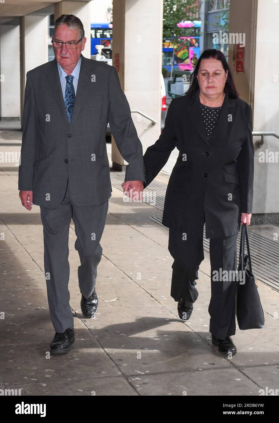 John and Susan Letby, the parents of nurse Lucy Letby, arrive at ...