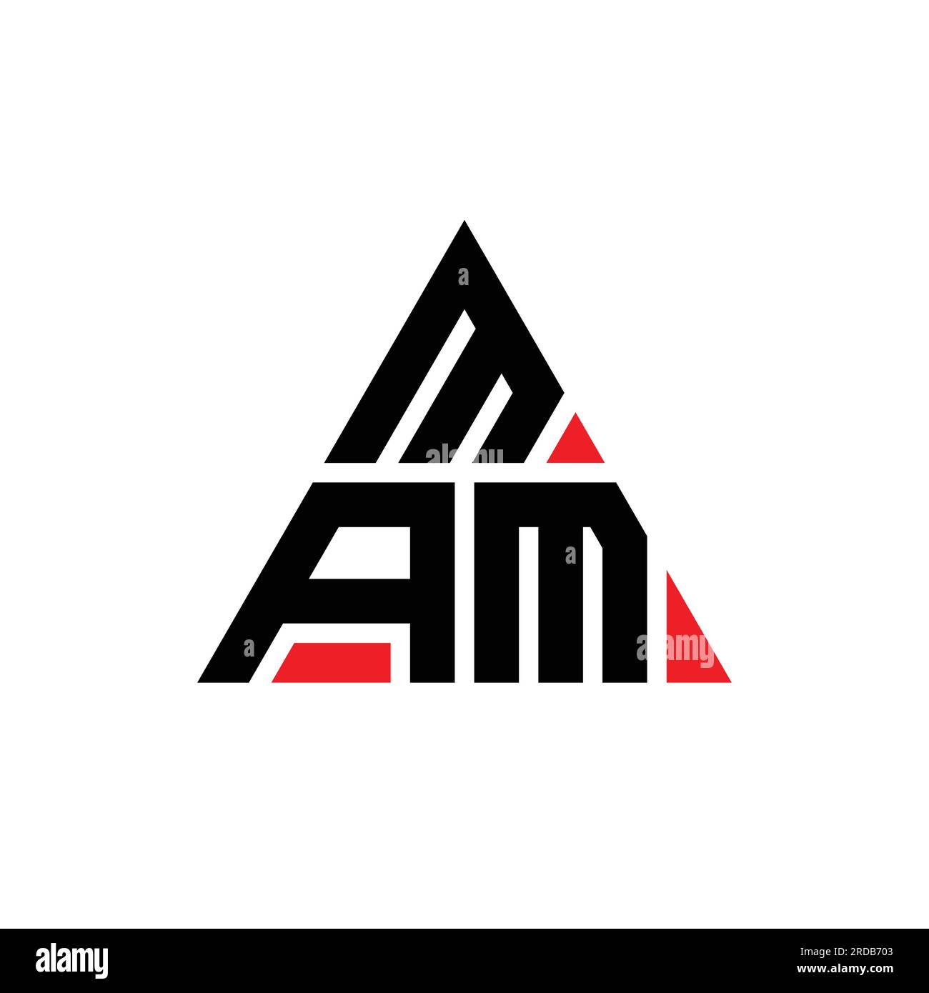 MAM triangle letter logo design with triangle shape. MAM triangle logo ...