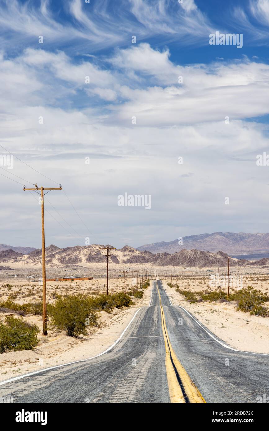 The perspective of a never-ending road, the journey of travel and ...