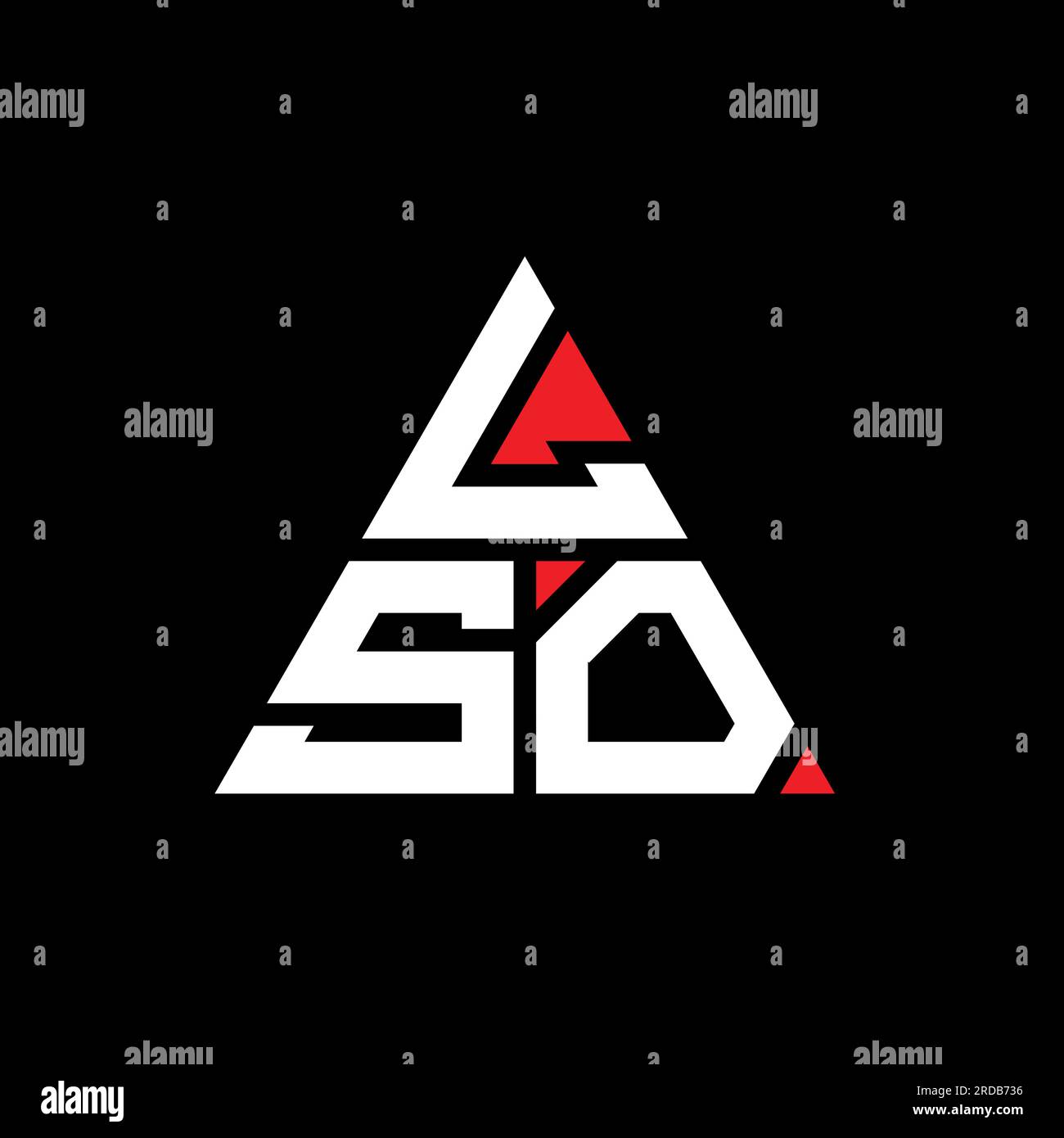 LSO triangle letter logo design with triangle shape. LSO triangle logo ...