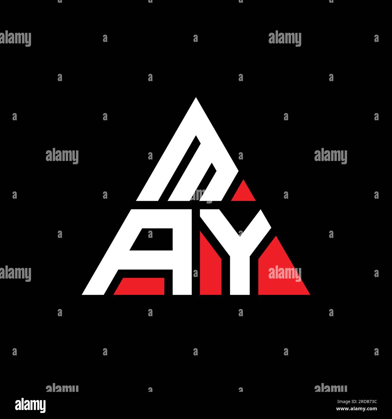 MAY triangle letter logo design with triangle shape. MAY triangle logo ...