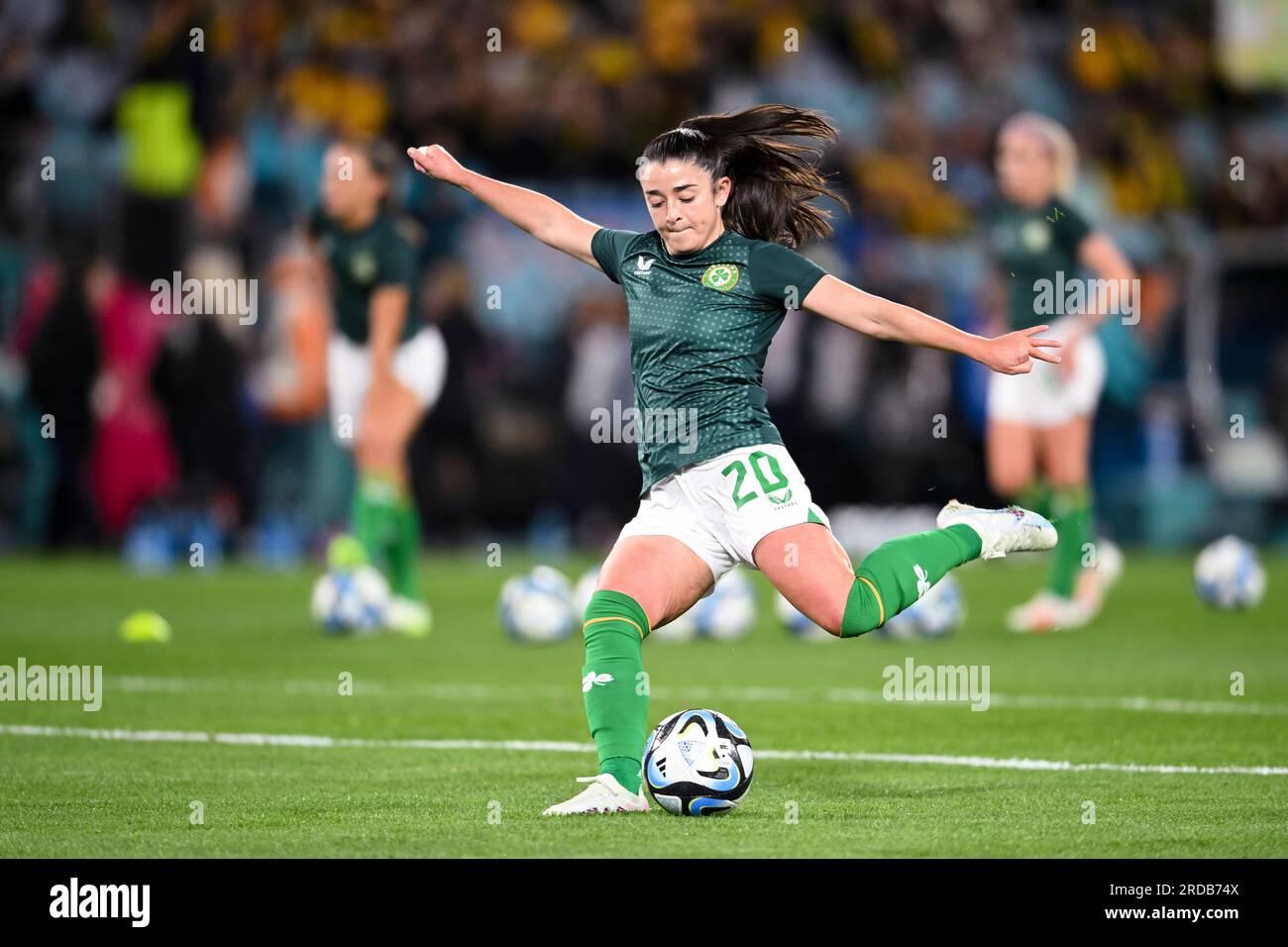 SYDNEY, AUSTRALIA - JULY 20: Marissa Sheva of Ireland kicks the ball ...