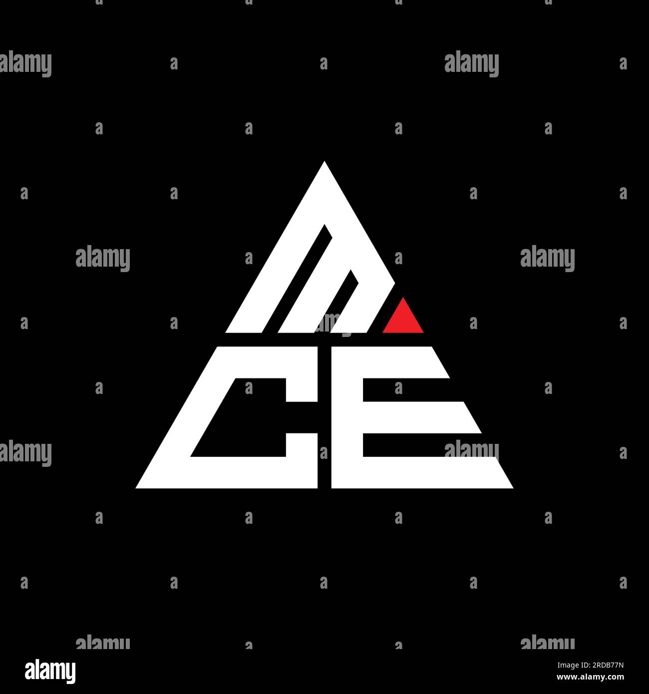MCE triangle letter logo design with triangle shape. MCE triangle logo ...