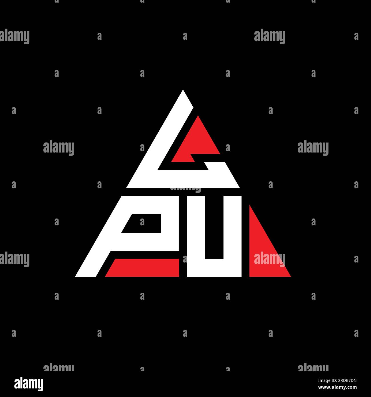 LPU triangle letter logo design with triangle shape. LPU triangle logo ...