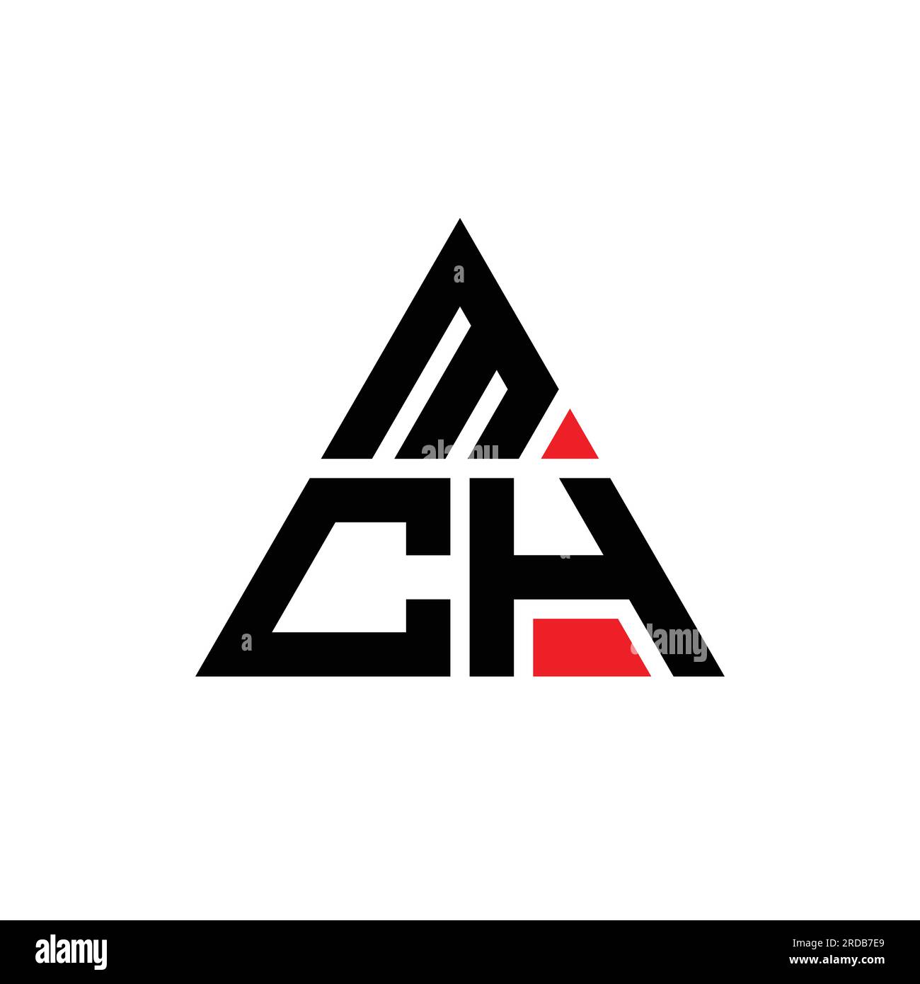 MCH triangle letter logo design with triangle shape. MCH triangle logo ...