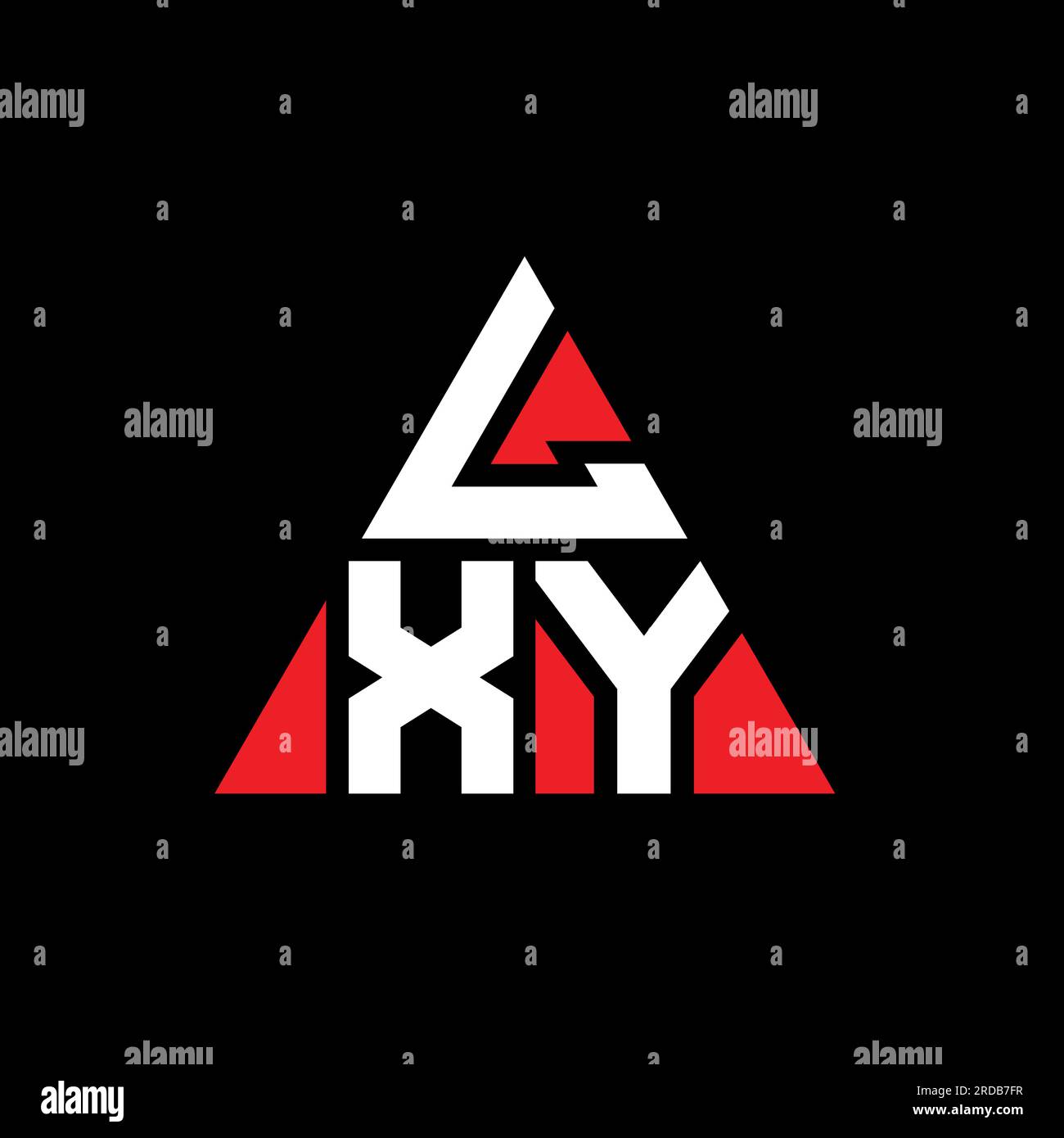 LXY triangle letter logo design with triangle shape. LXY triangle logo ...