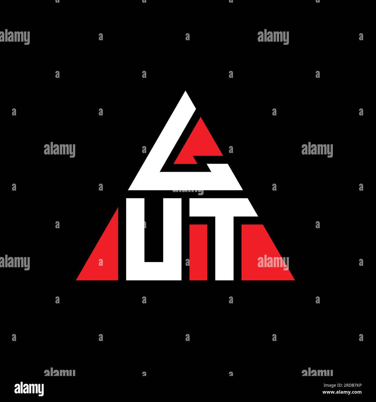 LUT triangle letter logo design with triangle shape. LUT triangle logo ...