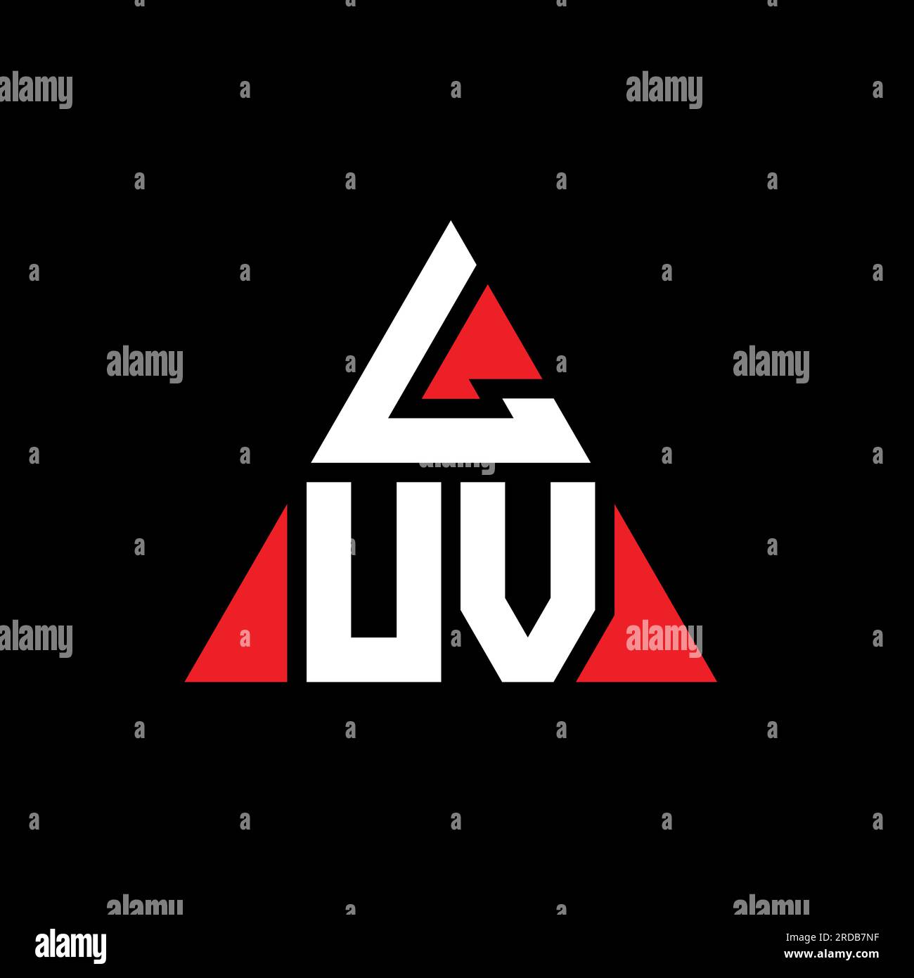 LUV triangle letter logo design with triangle shape. LUV triangle logo ...