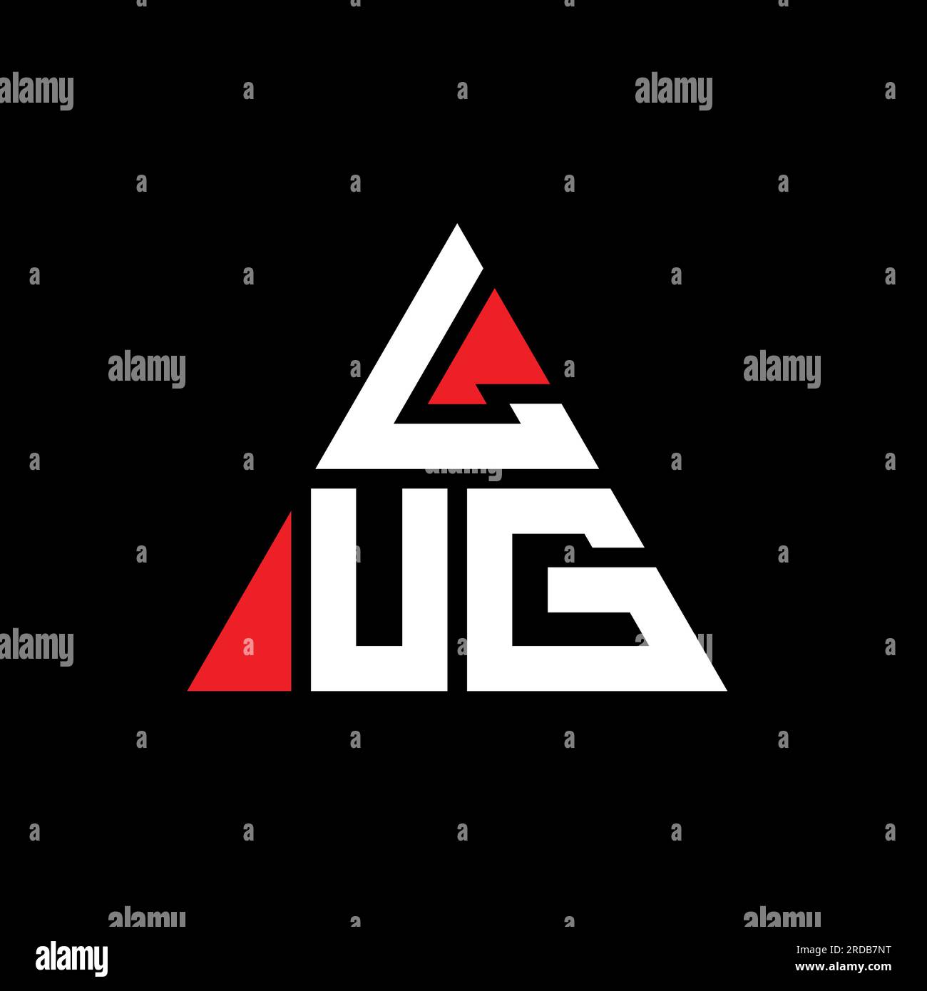 LUG triangle letter logo design with triangle shape. LUG triangle logo ...