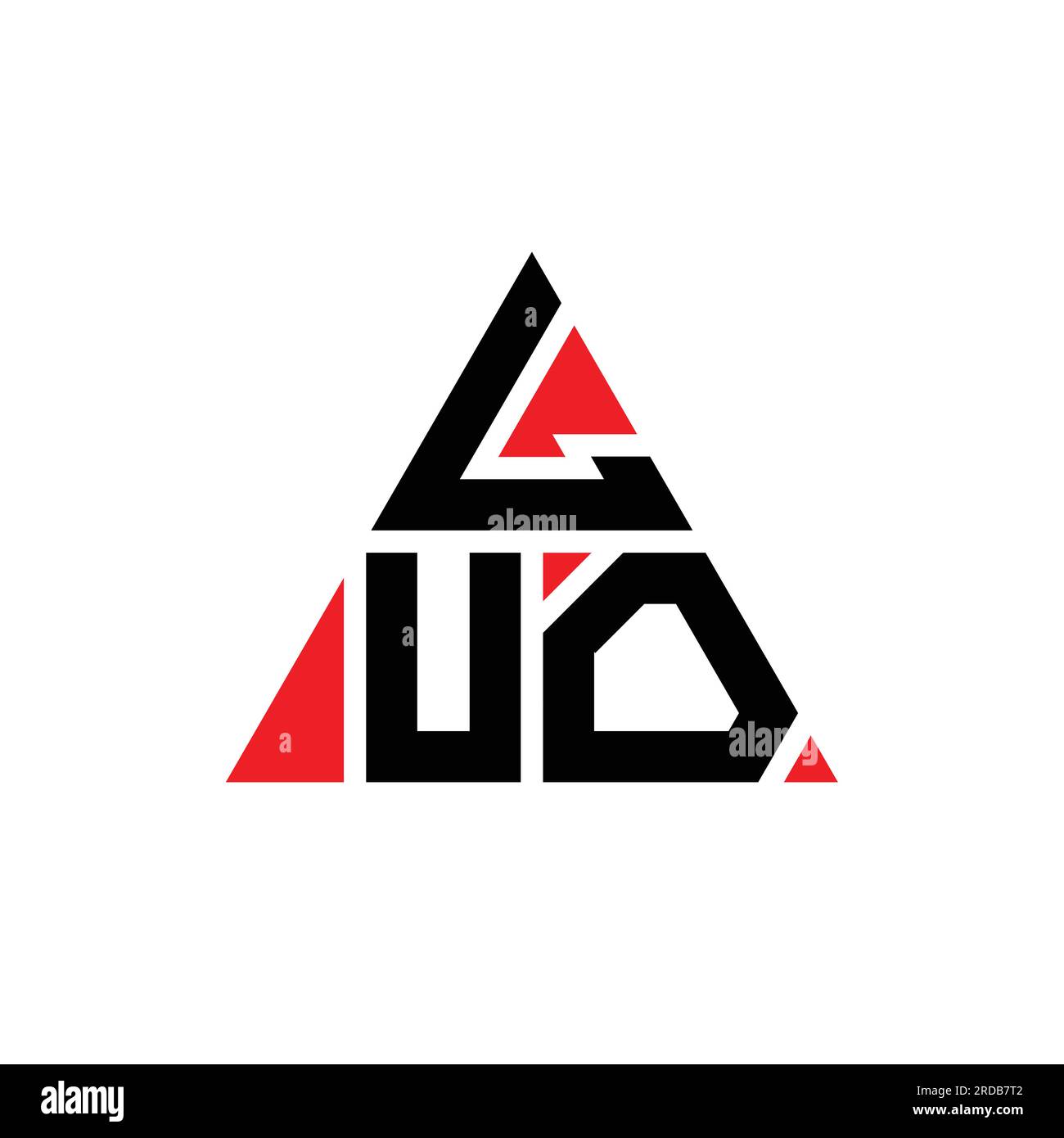 LUO triangle letter logo design with triangle shape. LUO triangle logo design monogram. LUO ...