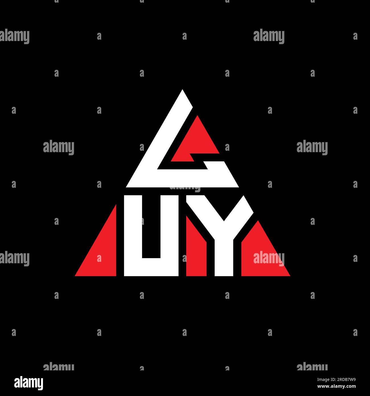 LUY triangle letter logo design with triangle shape. LUY triangle logo ...