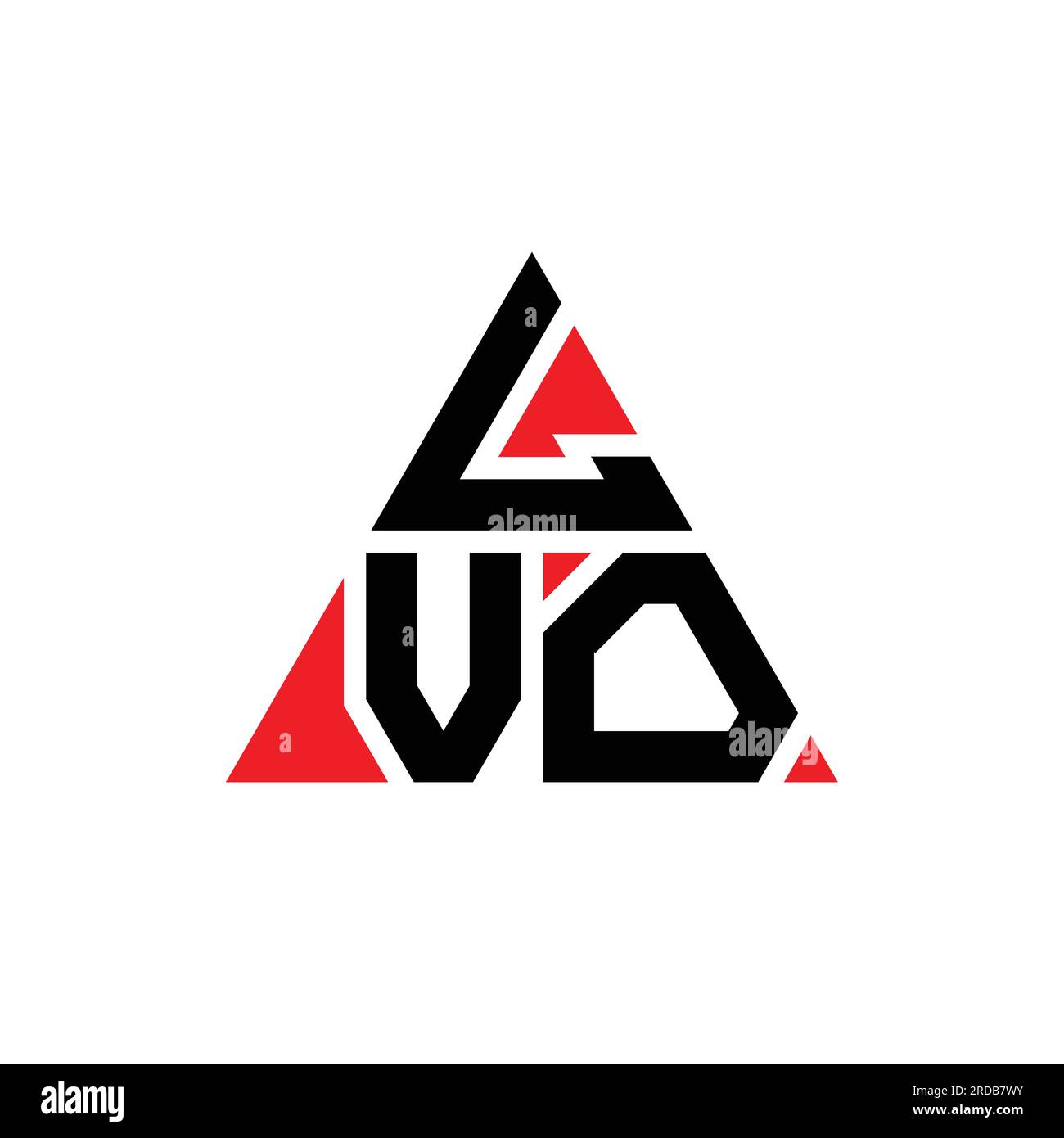 LVO triangle letter logo design with triangle shape. LVO triangle logo ...