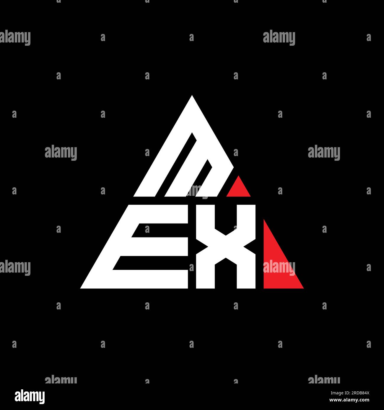 MEX triangle letter logo design with triangle shape. MEX triangle logo ...
