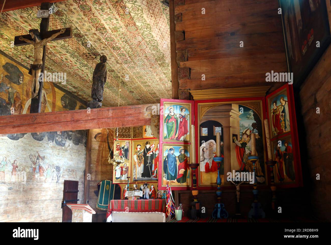 Lipnica Murowana. Malopolska. Poland. St. Leonard's 15th century gothic ...