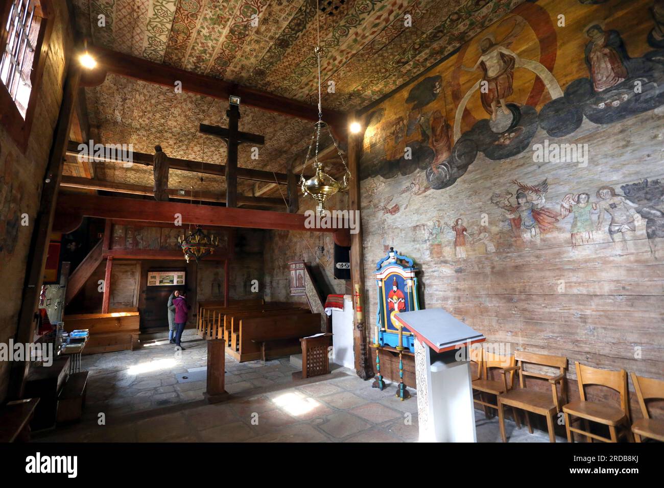 Lipnica Murowana. Malopolska. Poland. St. Leonard's 15th century gothic ...