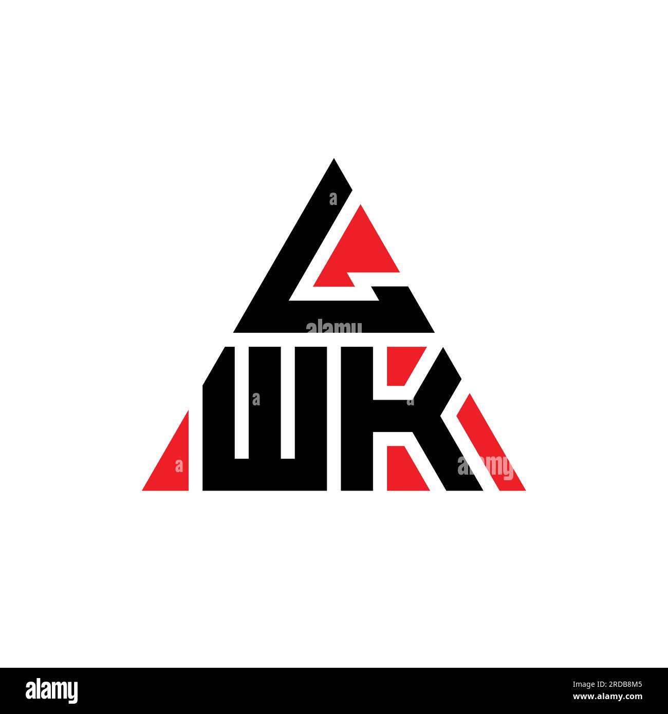 LWK triangle letter logo design with triangle shape. LWK triangle logo ...