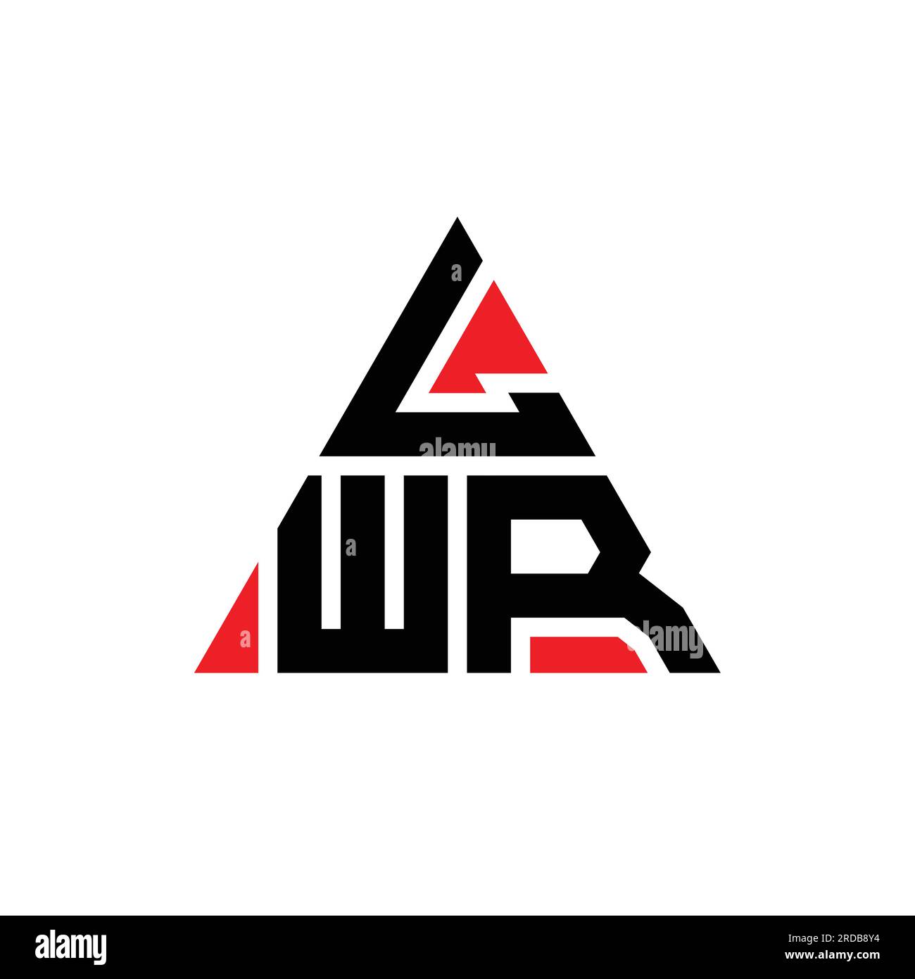 LWR triangle letter logo design with triangle shape. LWR triangle logo ...