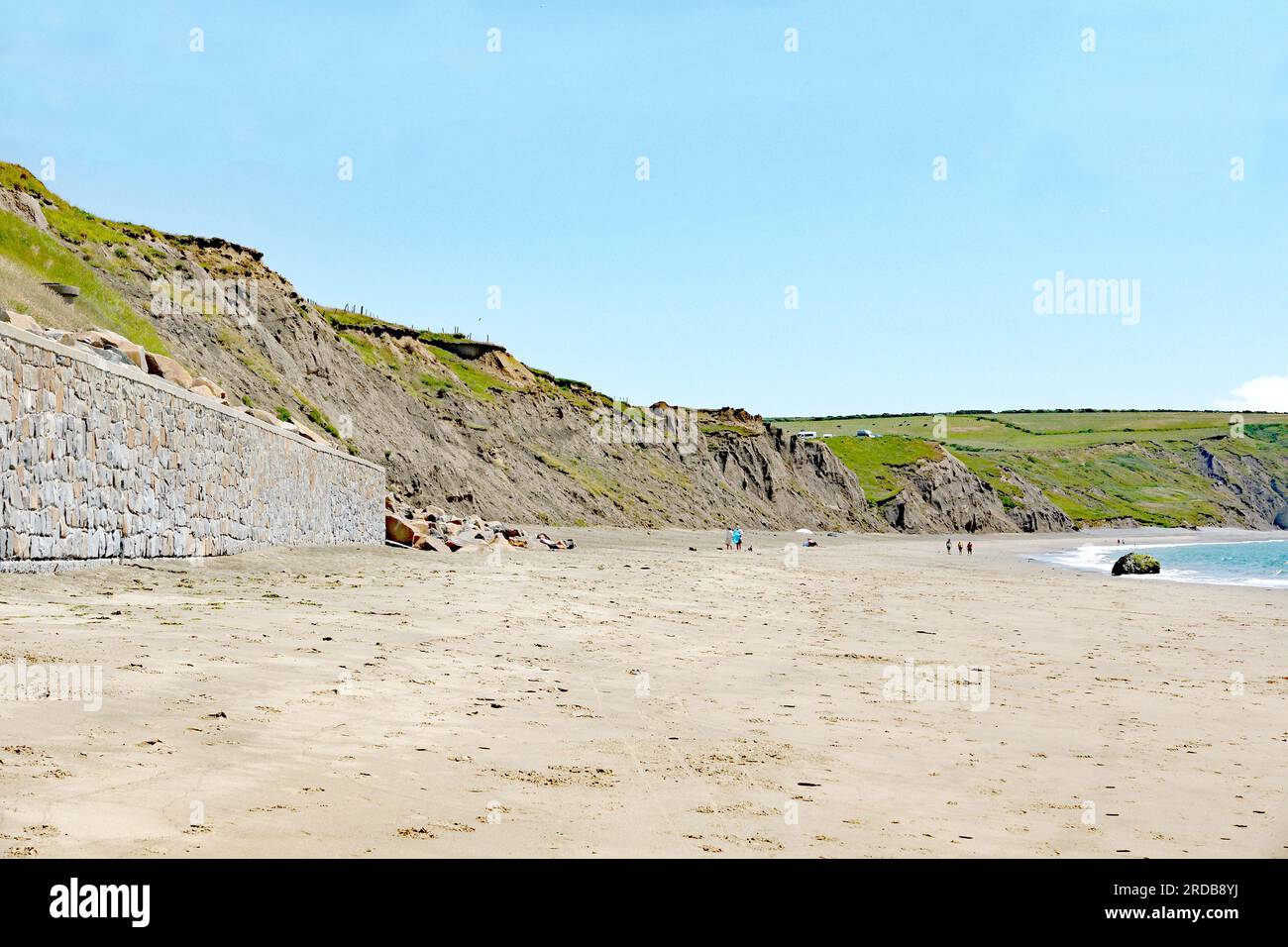 Uncrowded beach at Aberdaron, Llyn Peninsula, North Wales Stock Photo ...