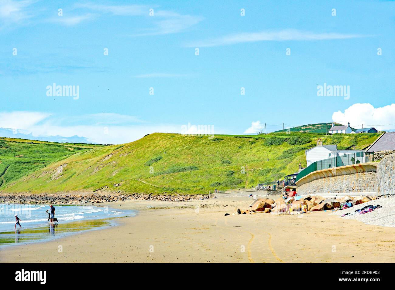 Uncrowded beach at Aberdaron, Llyn Peninsula, North Wales Stock Photo ...