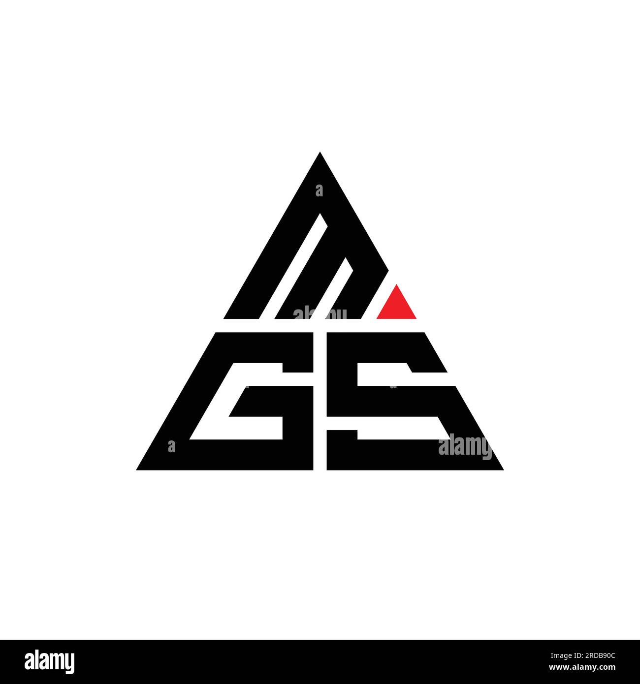 MGS triangle letter logo design with triangle shape. MGS triangle logo ...
