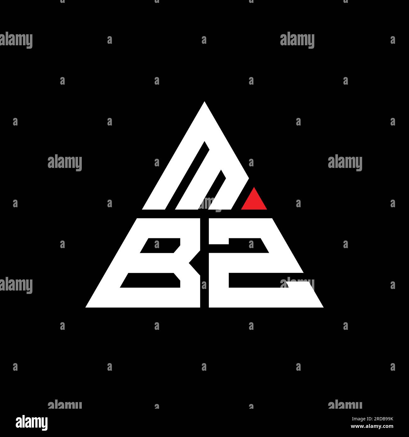 MBZ triangle letter logo design with triangle shape. MBZ triangle logo ...