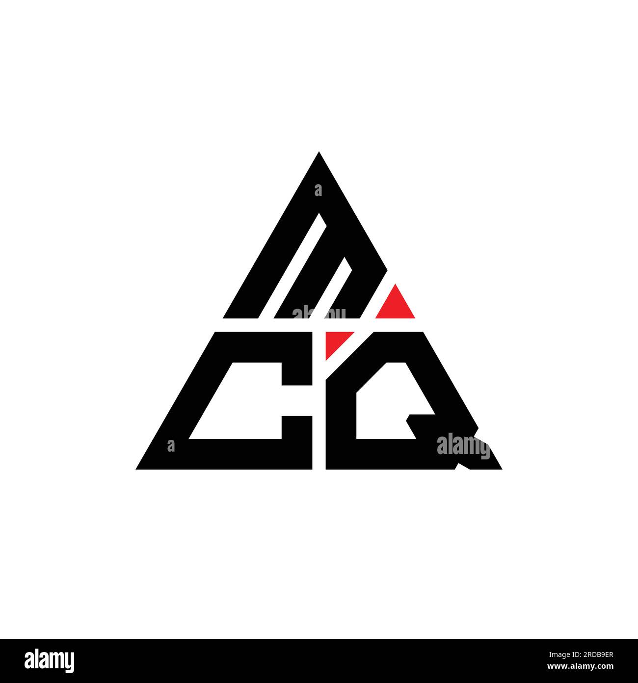 MCQ triangle letter logo design with triangle shape. MCQ triangle logo ...
