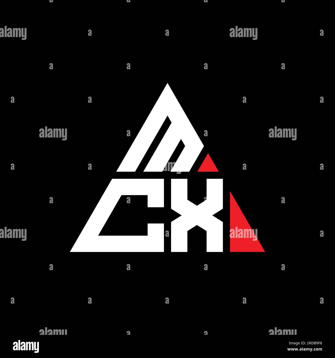 MCX triangle letter logo design with triangle shape. MCX triangle logo ...