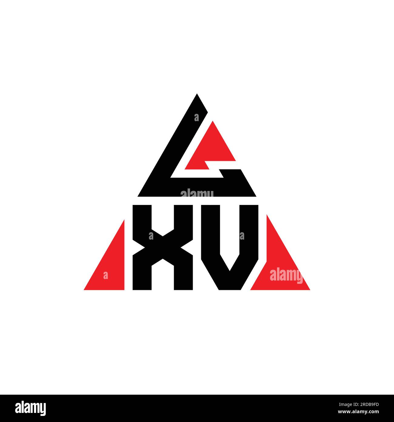 LXV triangle letter logo design with triangle shape. LXV triangle logo ...