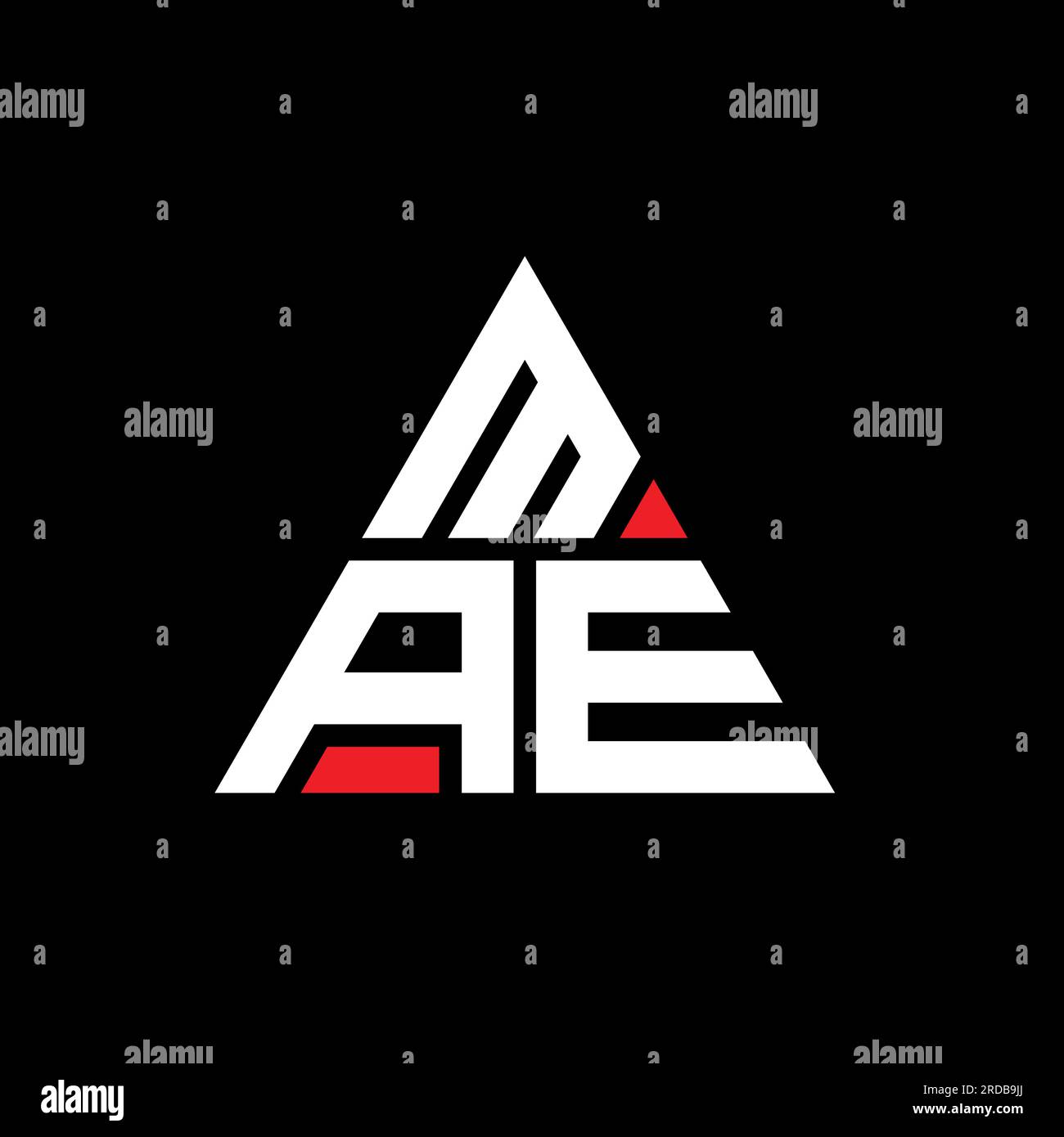 MAE triangle letter logo design with triangle shape. MAE triangle logo ...