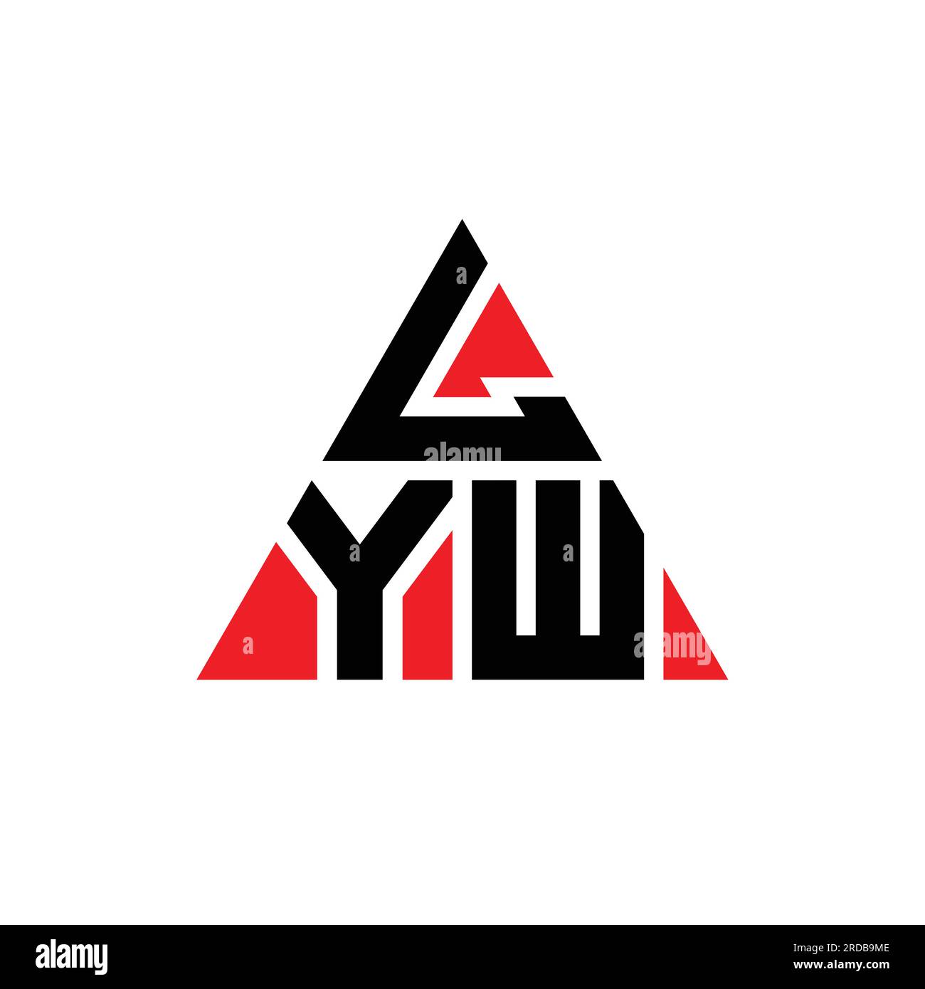 LYW triangle letter logo design with triangle shape. LYW triangle logo ...