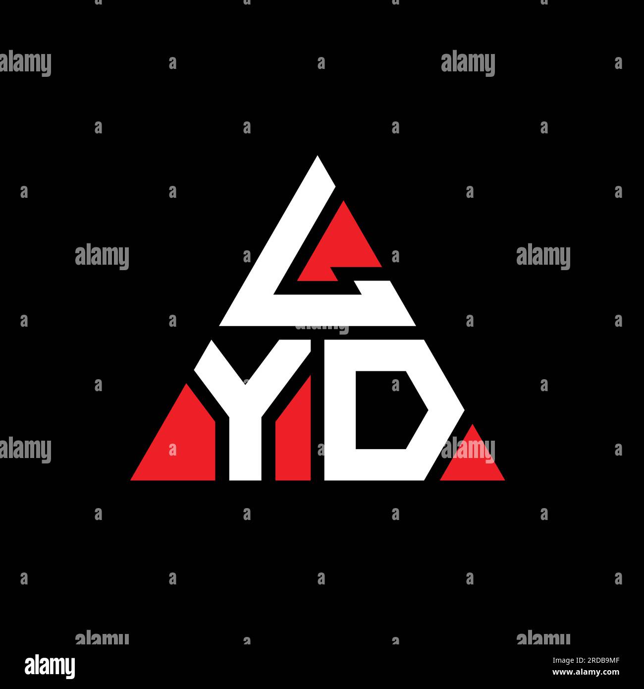 LYD triangle letter logo design with triangle shape. LYD triangle logo ...