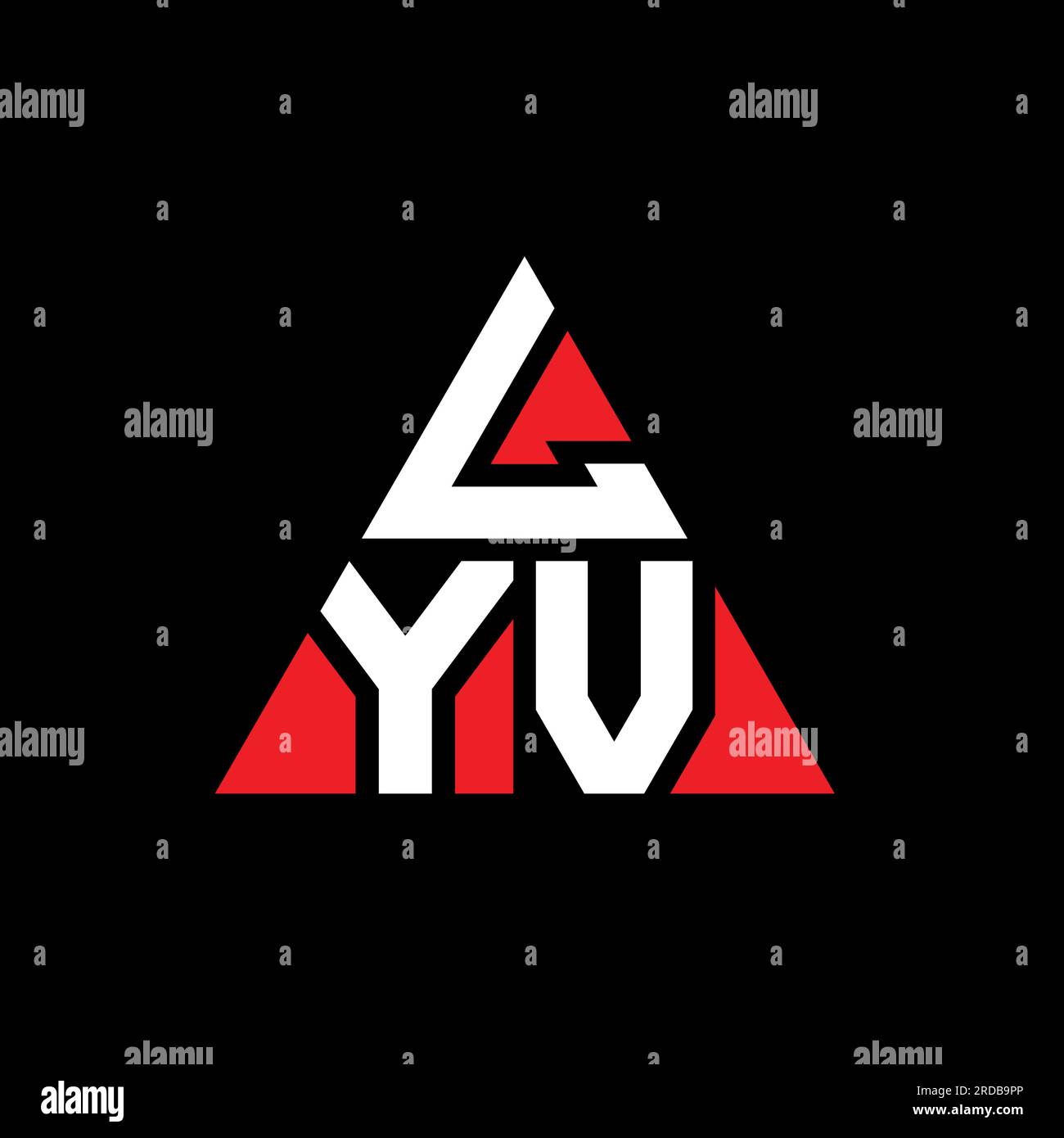 LYV triangle letter logo design with triangle shape. LYV triangle logo ...
