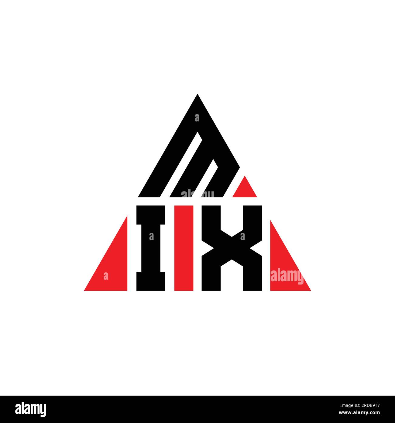MIX triangle letter logo design with triangle shape. MIX triangle logo ...