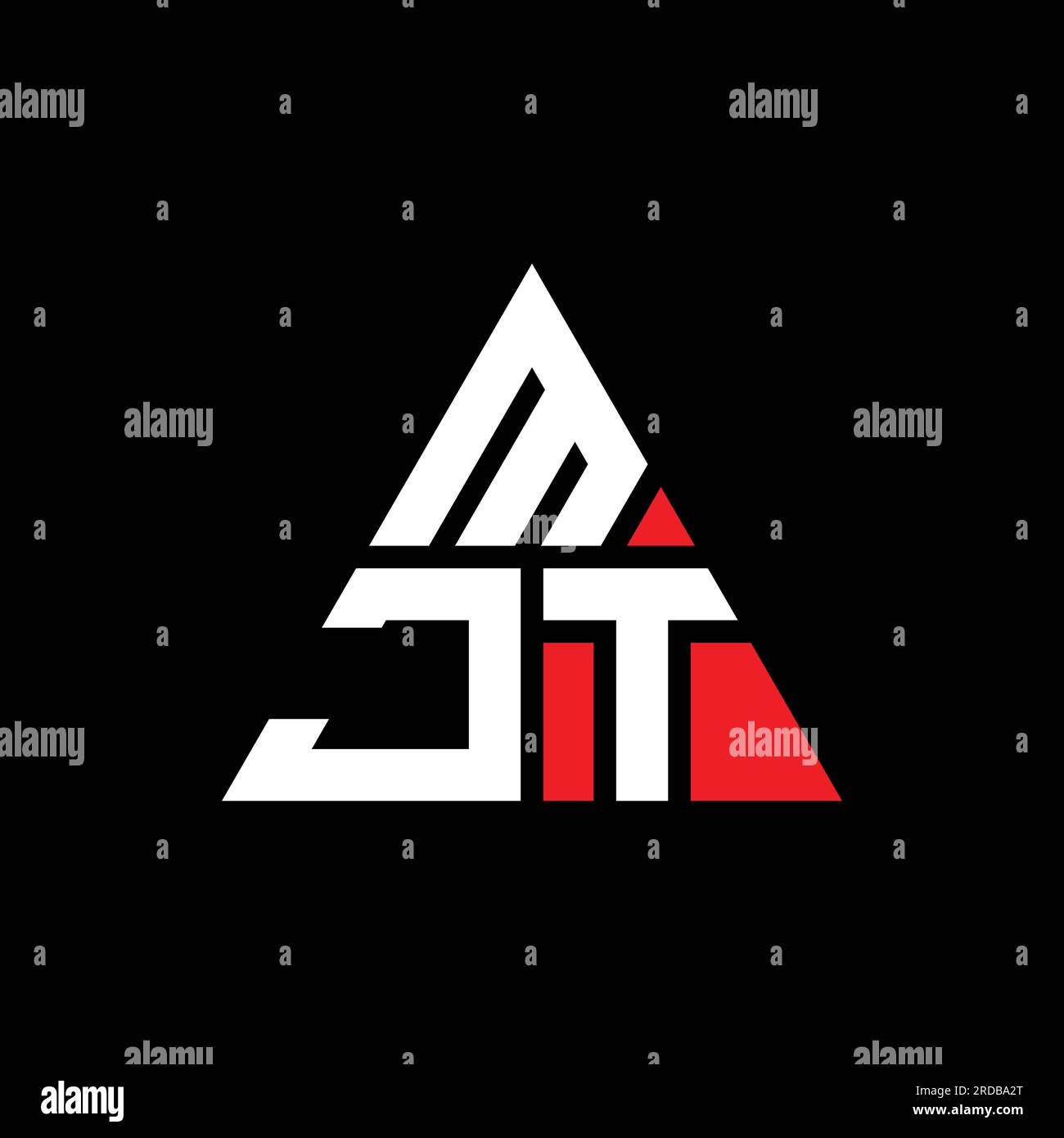 MJT triangle letter logo design with triangle shape. MJT triangle logo ...