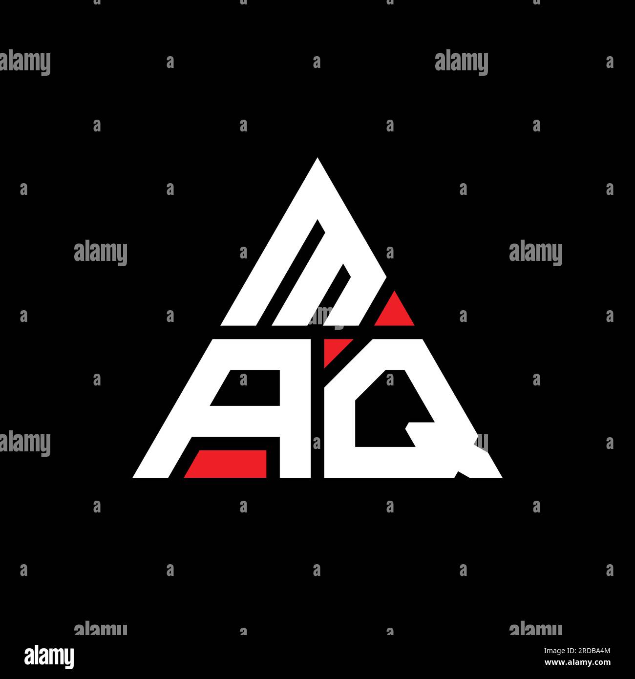 MAQ triangle letter logo design with triangle shape. MAQ triangle logo ...
