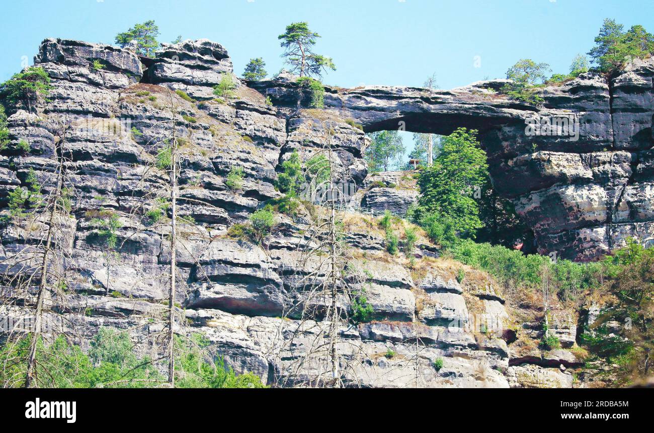 The Pravcicka Gate in the Bohemian Switzerland National Park (Ceske ...