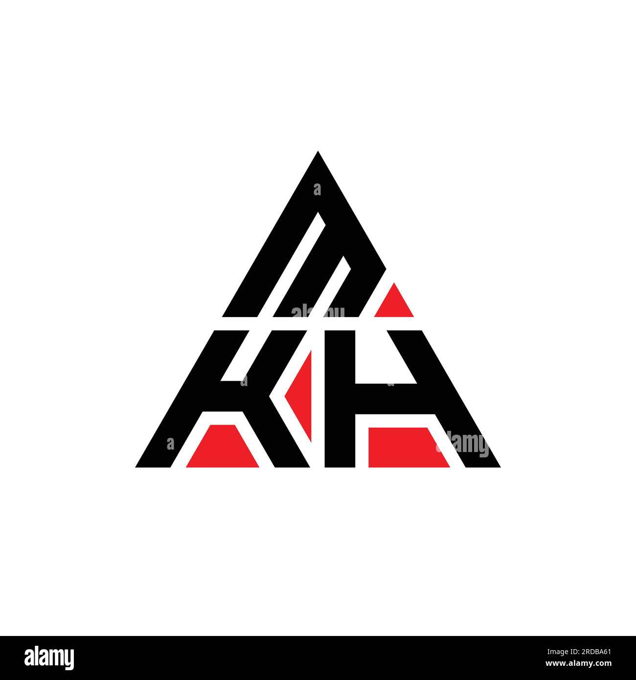 MKH triangle letter logo design with triangle shape. MKH triangle logo ...