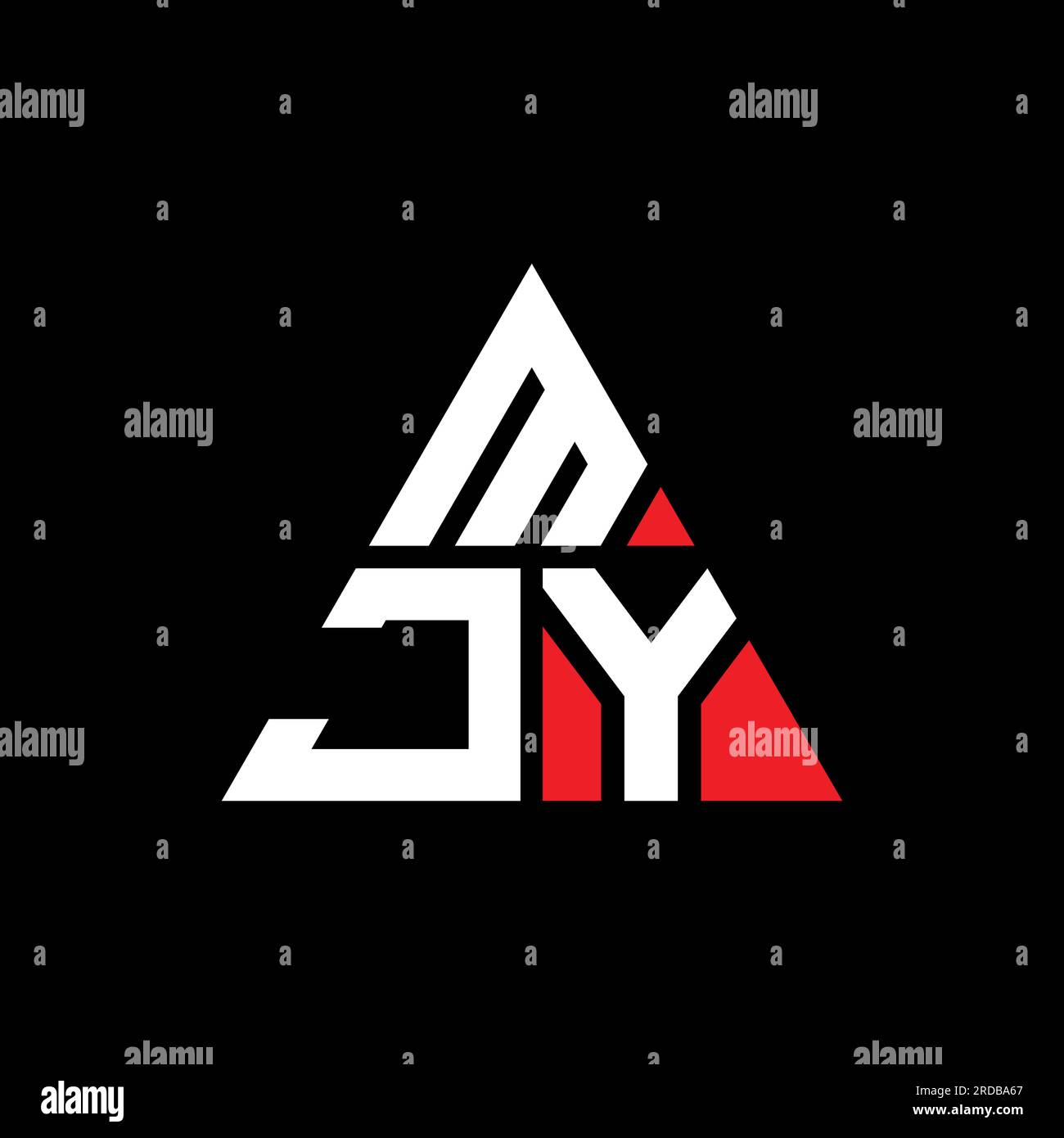 MJY triangle letter logo design with triangle shape. MJY triangle logo ...